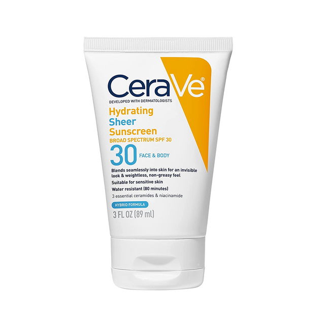 CeraVe - Hydrating Sheer Sunscreen Broad Spectrum SPF 30 for Face & Bo – Fantastic Look